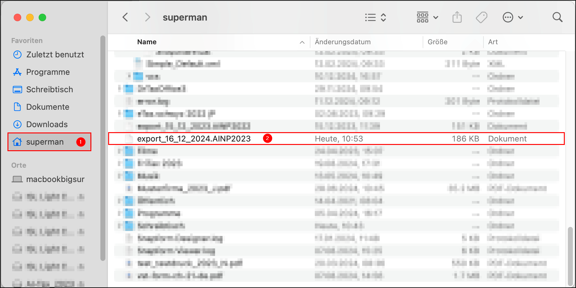 Vorjahresdaten ins eTax.AI übernehmen (Mac) – eTax Appenzell Innerrhoden